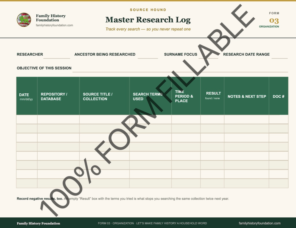 Form Fillable Family Group Sheet PDF | Printable Genealogy Form ...